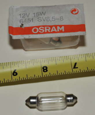 American Milspec, LLC - Miniature bulb Osram 12V 15W 6451 SV8 5-8